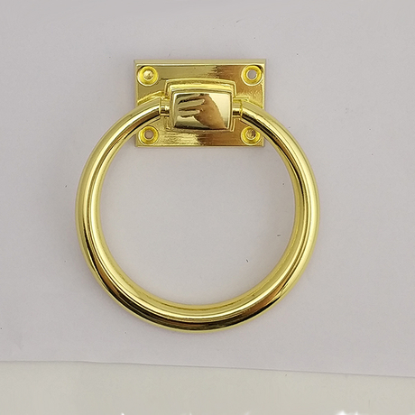 Golden Zinc Alloy Round Shaped-door Ring Pull Handle With Screws - Buy ...