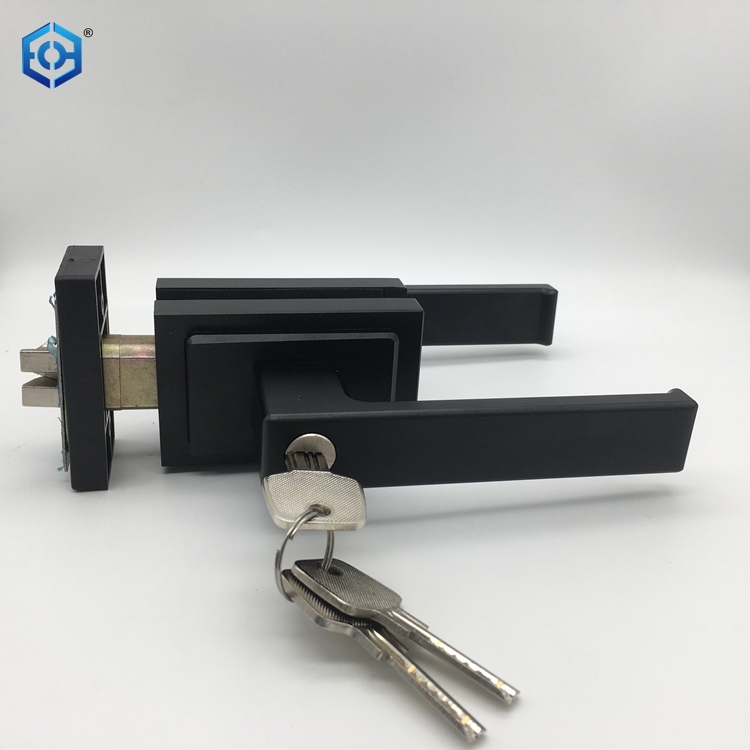 Matt Black Slim Frame Glass Door Lock for Aluminum Frame Door - Buy ...