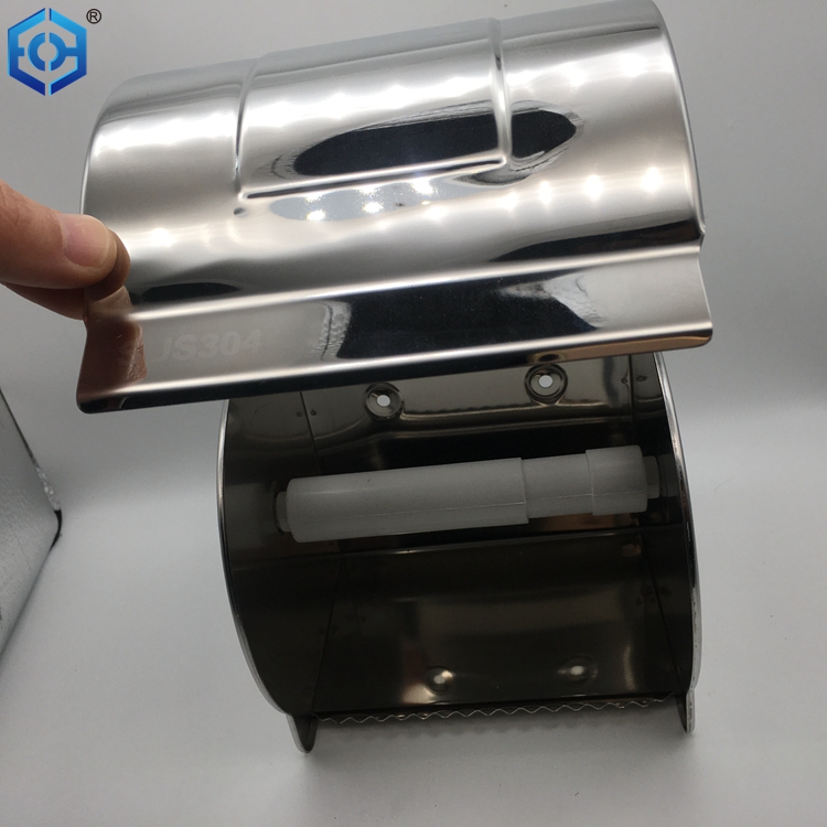 Stainless Steel Paper Holder Toilet Paper Box Thickened Roll Paper Box ...