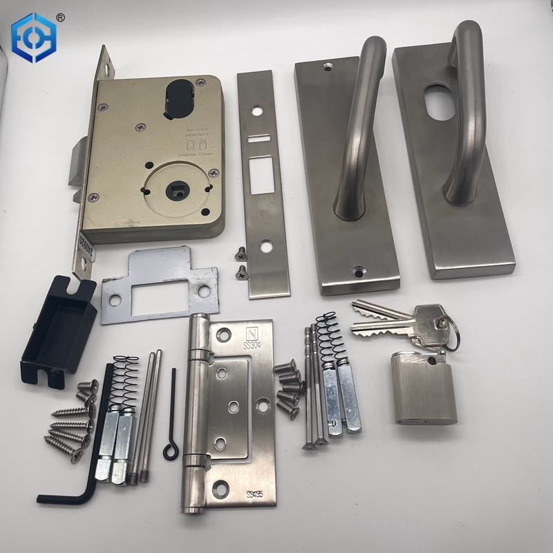 Stainless Steel Synergy Vestibule Door Lock 60mm Backset Satin Nickel ...