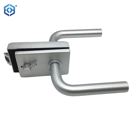 European Style Office Aluminum Frameless Swing Glass Door Lock Set With ...