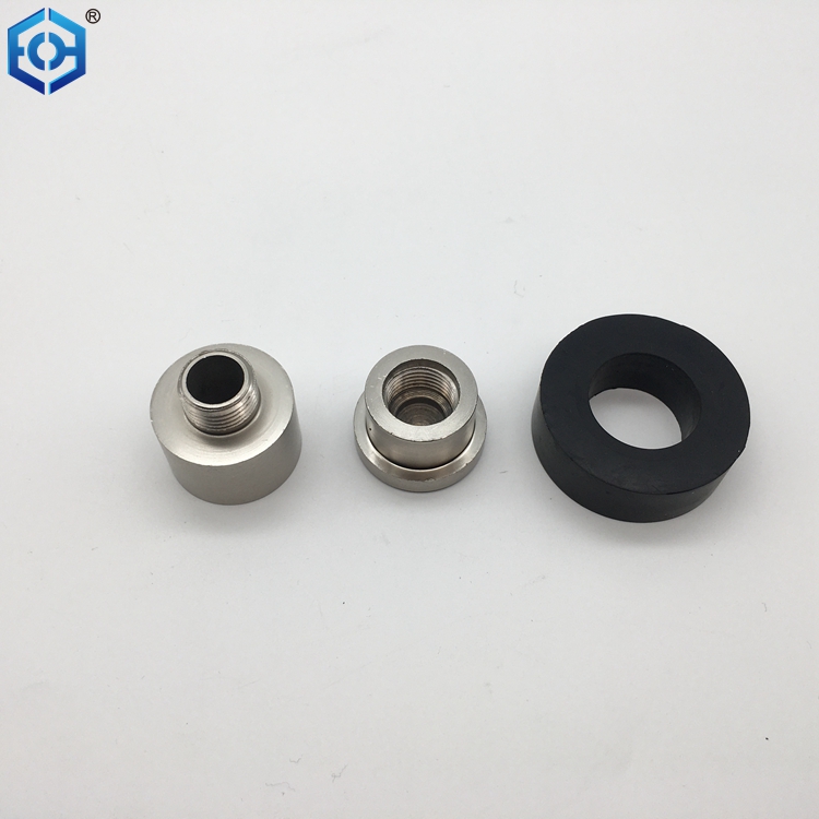 Silver Finish Aluminum Door Stop Flat Top Floor Mounted Door Stopper ...