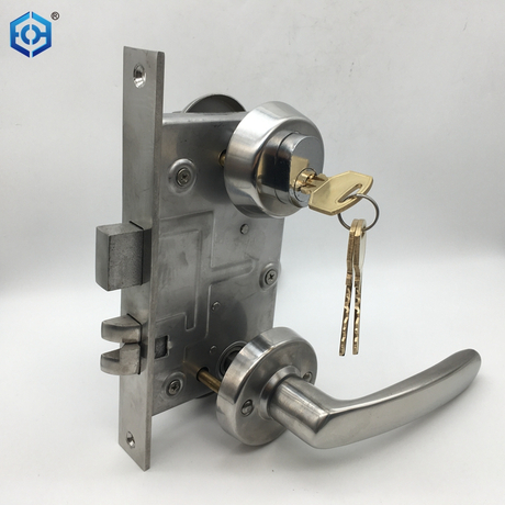 Marine Cylinder Mortise Lock with Lever Handles Lock - Buy marine door ...
