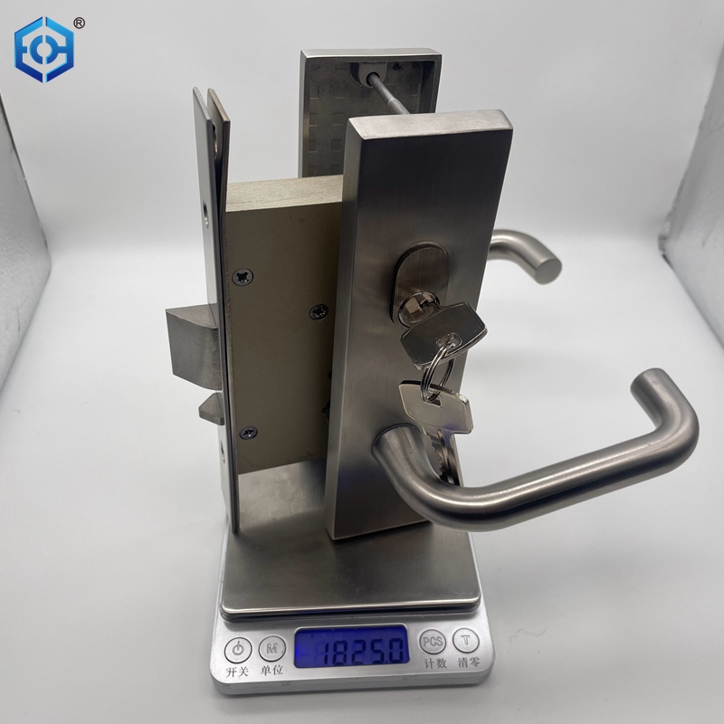 Stainless Steel Synergy Vestibule Door Lock 60mm Backset Satin Nickel ...