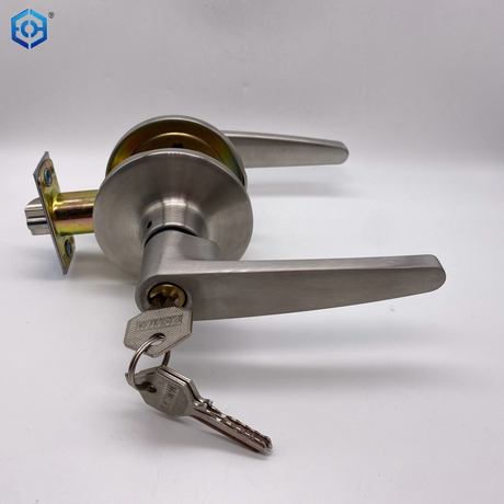 Silver Stainless Steel Door Lever Lock with 3 Keys for Home Bedroom ...