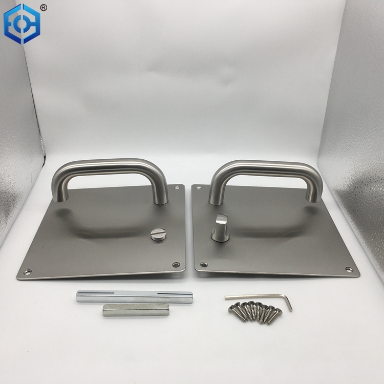 Stainless Steel Hollow Bathroom Lever Door Handle with Indicator on ...