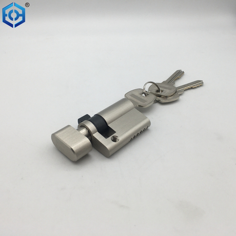 Satin Nickel Brass Single Euro Cylinder Lock with Thumbturn (45mm ...