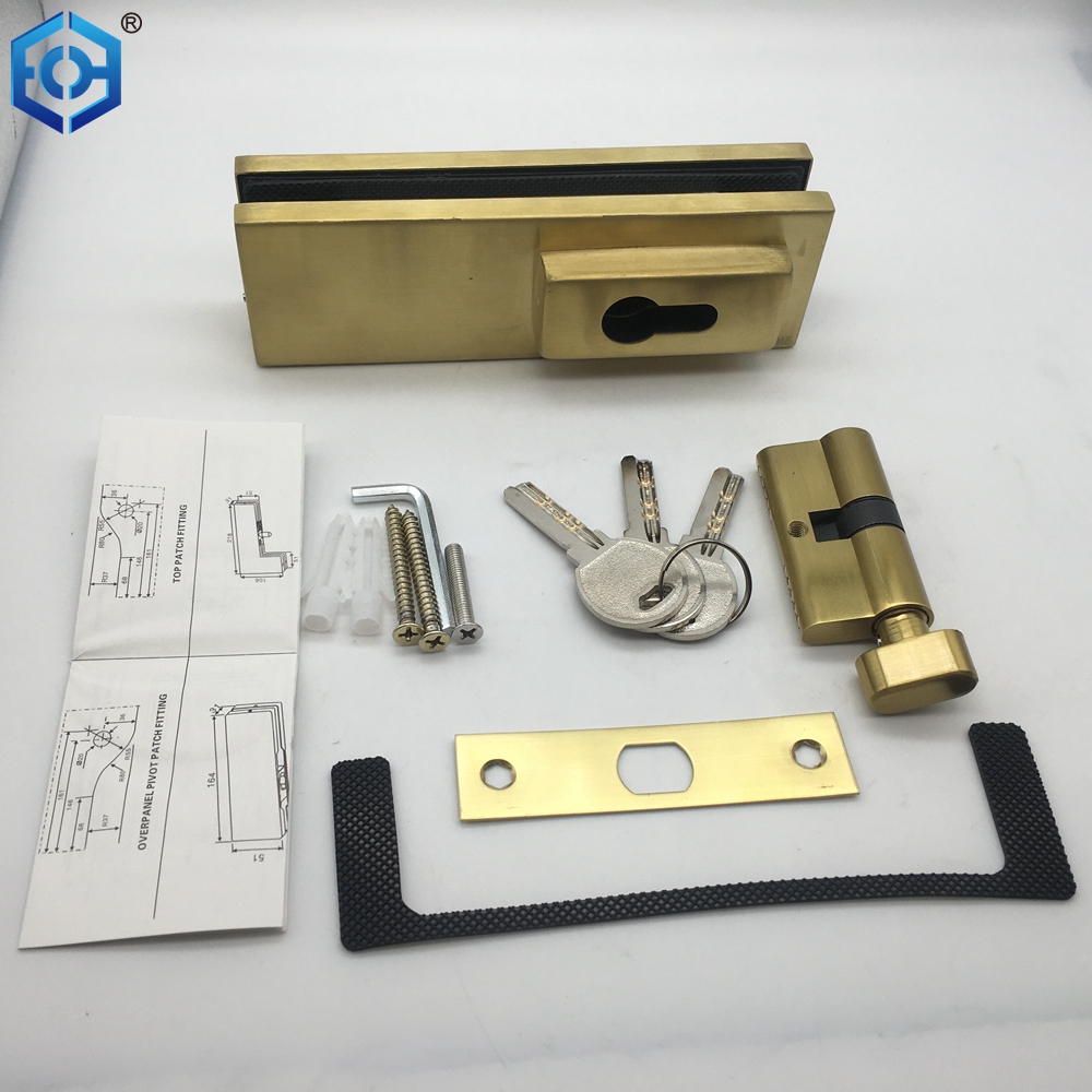 Silver Aluminum Bottom Patch Lock for Glass Door - Buy patch lock ...