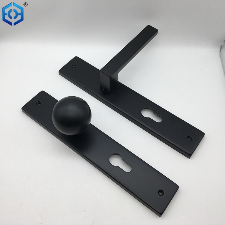 Stainless Steel Door Handles L Shape on Rectangular Shield Plate - Buy ...