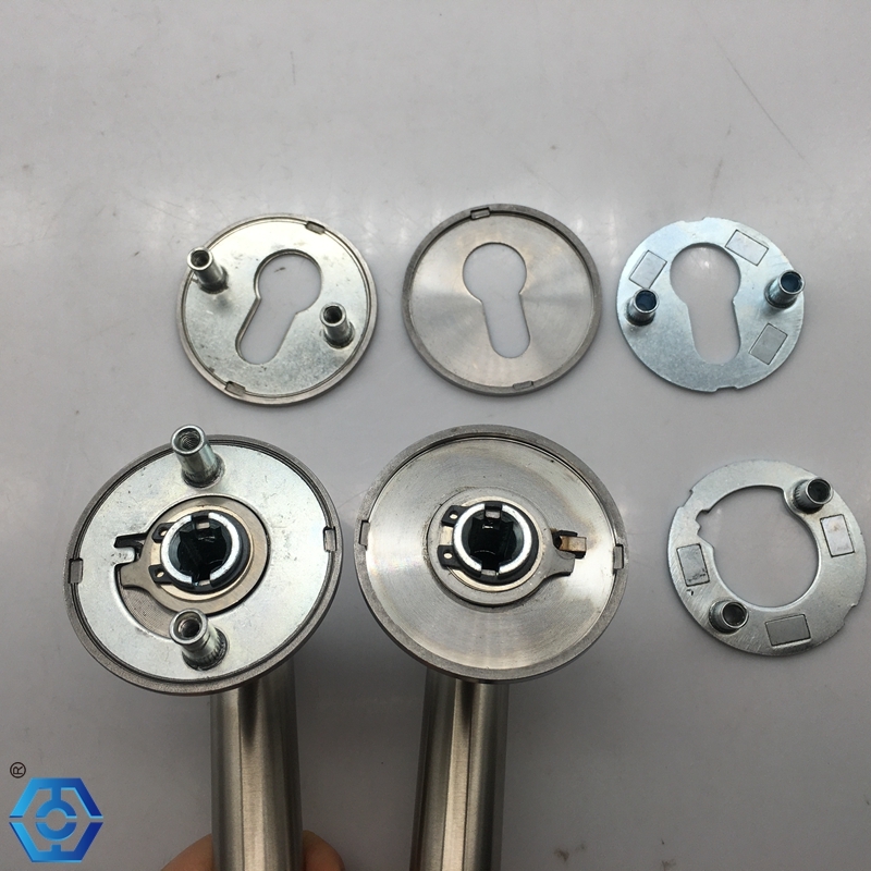 Stainless Steel Modern Door Handle On Magnetic Round Rose - Buy garage ...