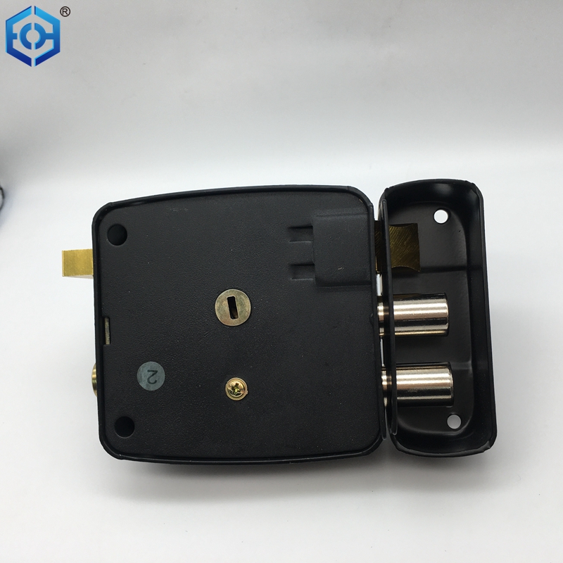 Black Door Rim Lock with Zinc Alloy Lock Brass Cylinder - Buy black rim ...