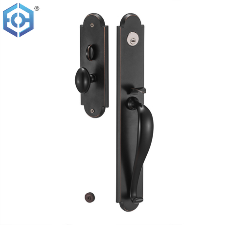 Black Solid Zinc Alloy Security Key Keyed Entry Door Lock And Lever ...