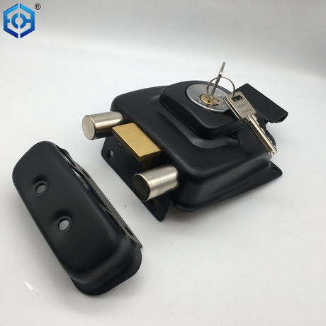 Black High Security Night Latch Rim Latch Gate Rim Lock - Buy rim lock ...