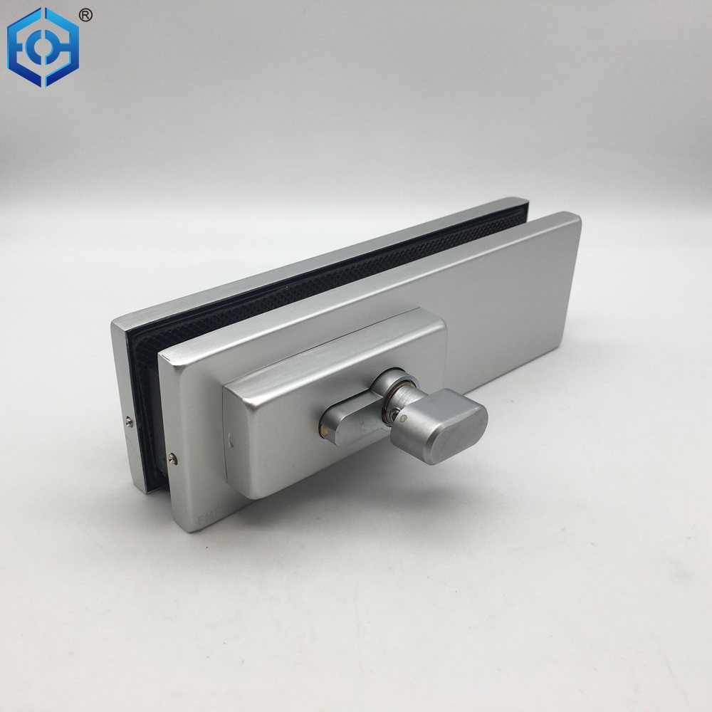 Silver Aluminum Bottom Patch Lock for Glass Door - Buy patch lock ...