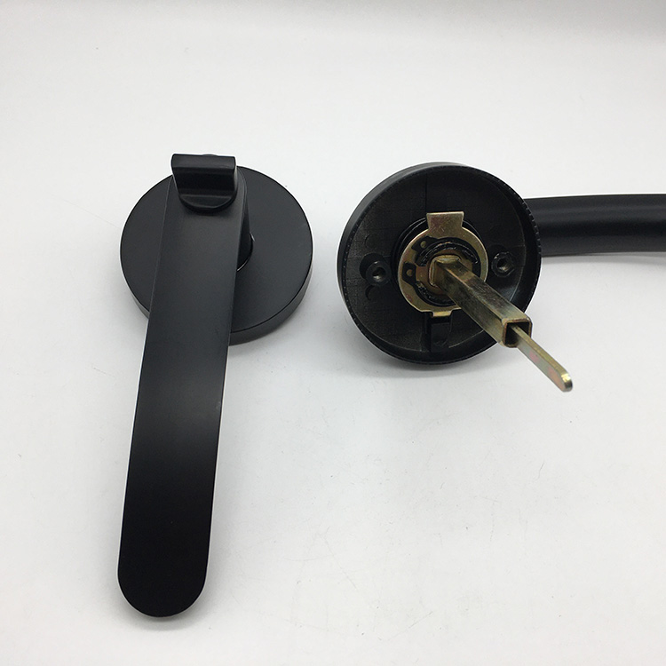 Matte Black Zinc Alloy Basics Victory Entry Door Lever With Lock - Buy ...