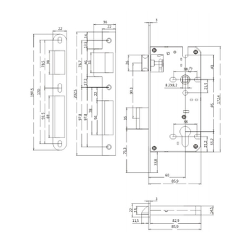 Stainless Steel Fired Door Lock Mortice Escape Door Lock Panic Function ...