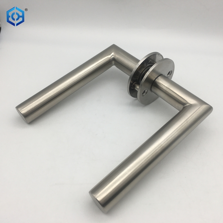 Square Rose Lever Door Handle On Ultra Thin Round Rose - Buy Rose Lever ...