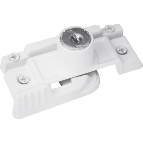 White Slim-Line Keyed Sash Lock - Buy fitch fastener for sash windows ...