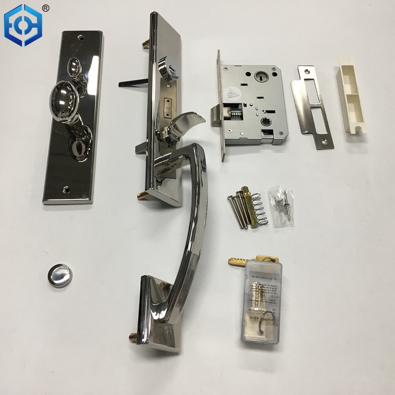 High Security Zinc Alloy Big Size Panel Handle Door Lock for Entry Door - Buy entry door lever ...