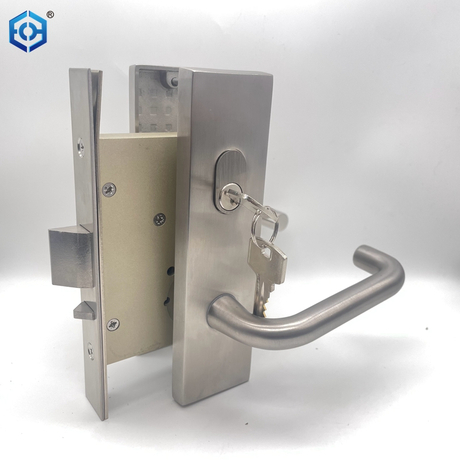 Stainless Steel Synergy Vestibule Door Lock 60mm Backset Satin Nickel ...
