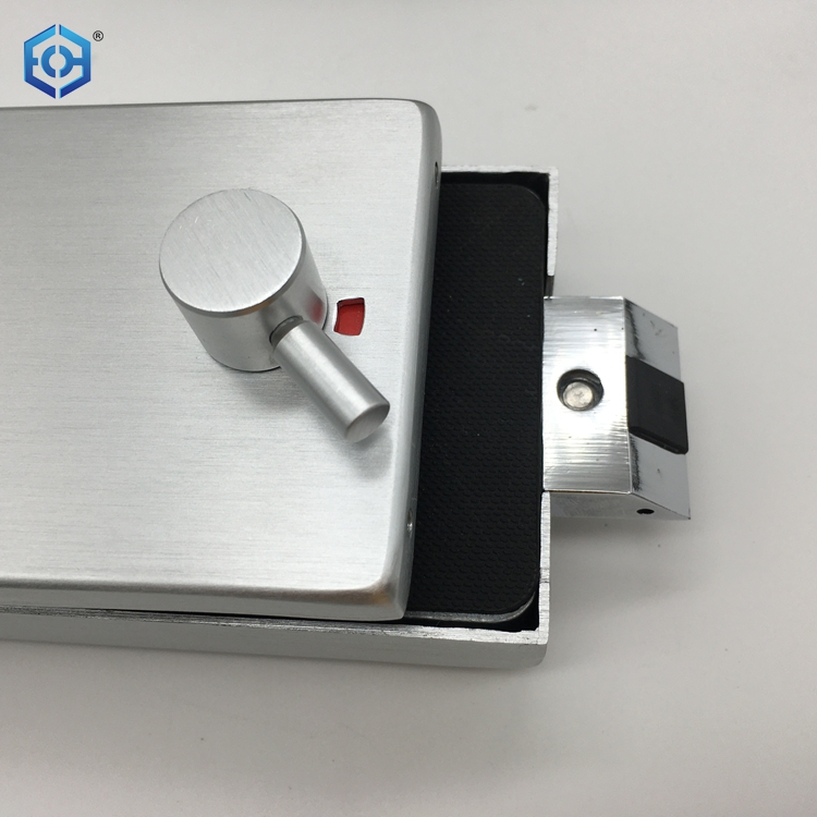 European Style Office Aluminum Frameless Swing Glass Door Lock Set With ...