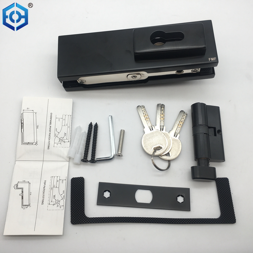 Silver Aluminum Bottom Patch Lock for Glass Door - Buy patch lock ...