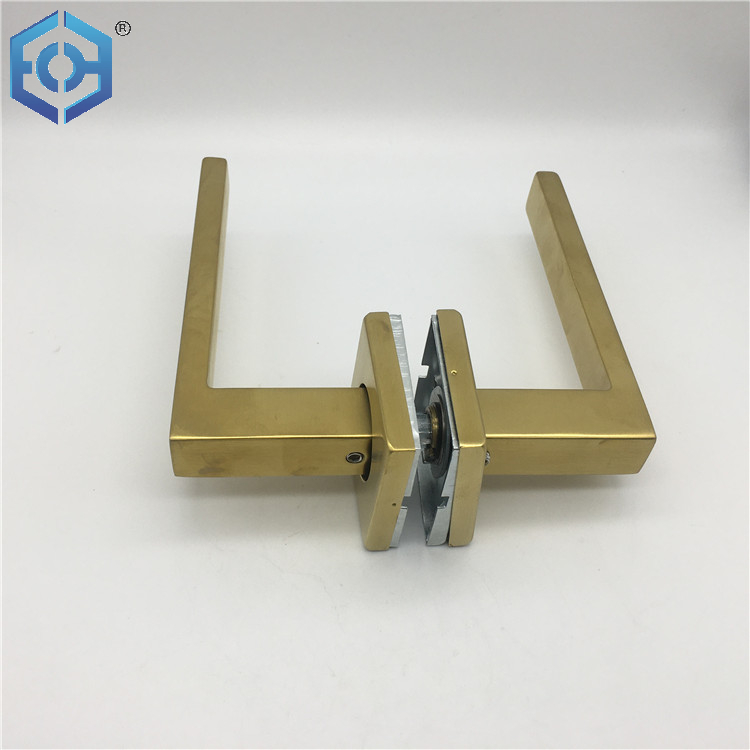 Gold Plating New Casting SS304 Indoor Hollow Square Gold Door Handle ...