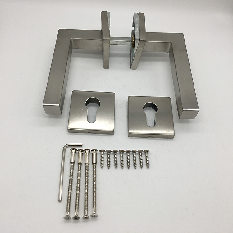 Modern Door Hardware Hollow Stainless Steel Square Rose External Door ...