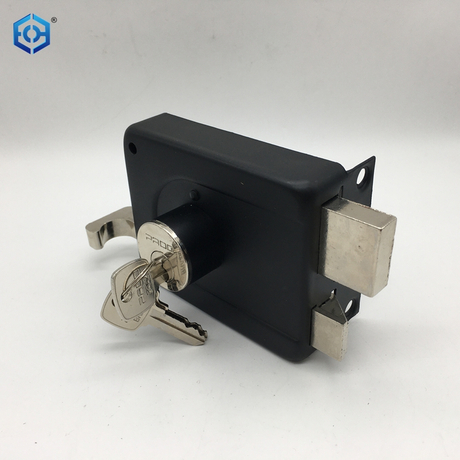Black Safety Rim Lock Door Lock with Keys for Frnot Door - Buy Rim Lock ...