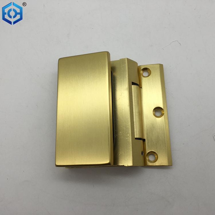 Satin Brass Aluminum Wall Mounted Glass Door Hinges - Buy glass to ...