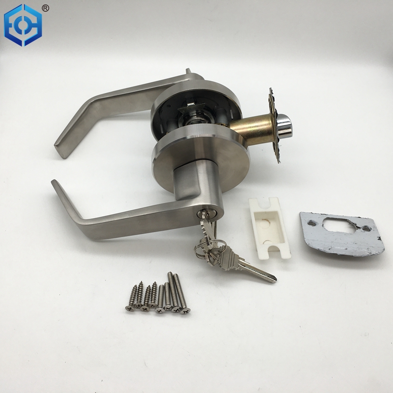 Stainless Steel 304 Leaf Style Door Lever Bed/Bathroom Privacy Door ...