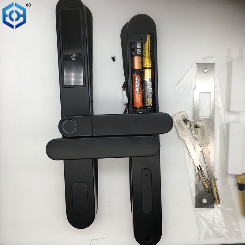 Smart Fingerprint Door Lock with Handle Touch Screen Keypad Deadbolt ...