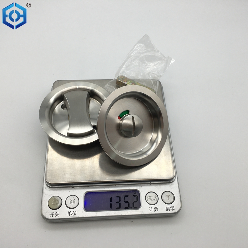 Silver Round Privacy Sliding Pocket Door Lock with Color Coded ...