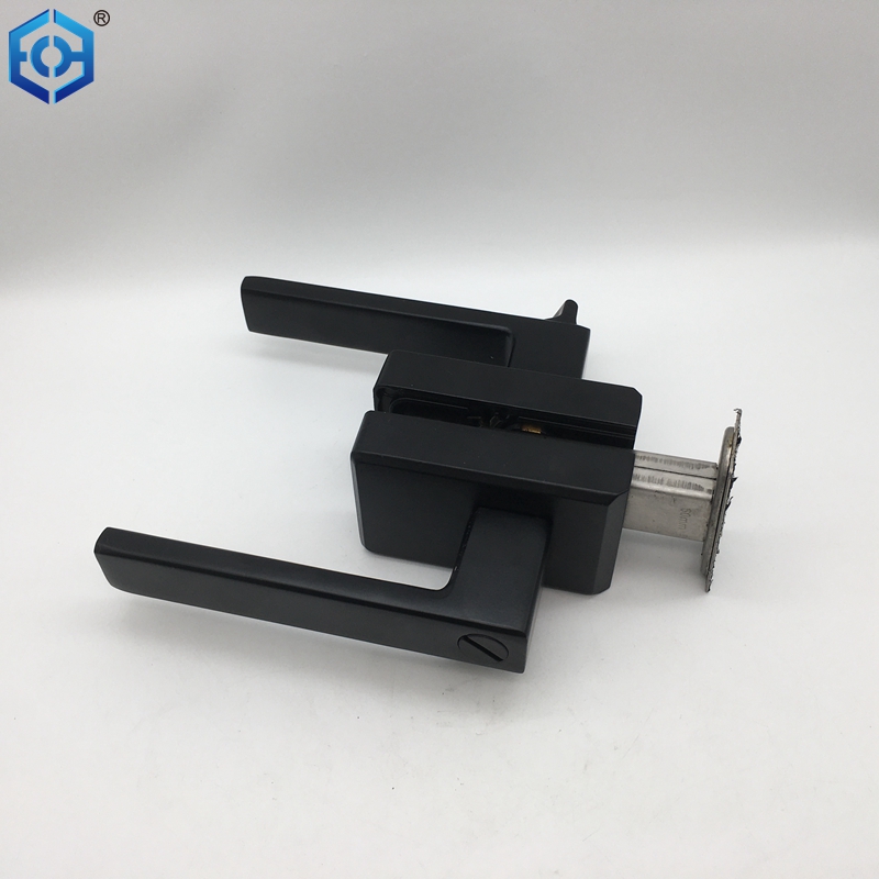 Black Aluminum Lever Door Lock for Slim Frame Glass Door - Buy schlage ...