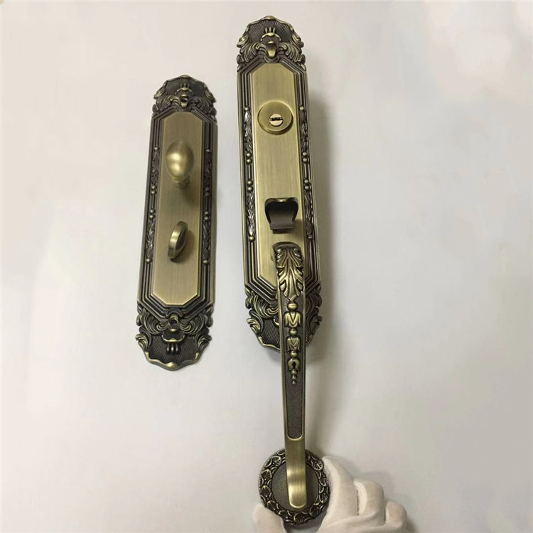 Zinc Alloy Antique Bronze American Standard Cylinder Entrance Handleset ...