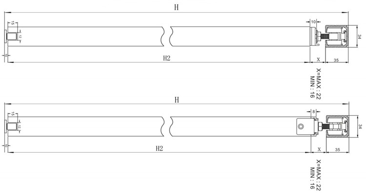 Sliding Door Buffer Damper Set with Screws Alloy Sliding Roller System ...