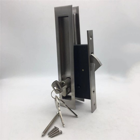 Stainless Steel Sliding Door Locks Invisible Door Lock with 3 Keys ...