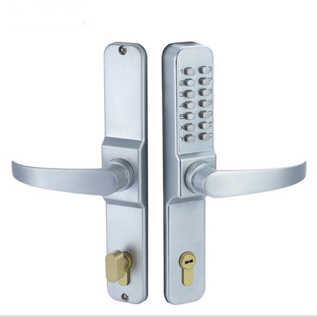 Silver Zinc Alloy Numeric Keypad Lock Mechanical Door Combination Safe ...